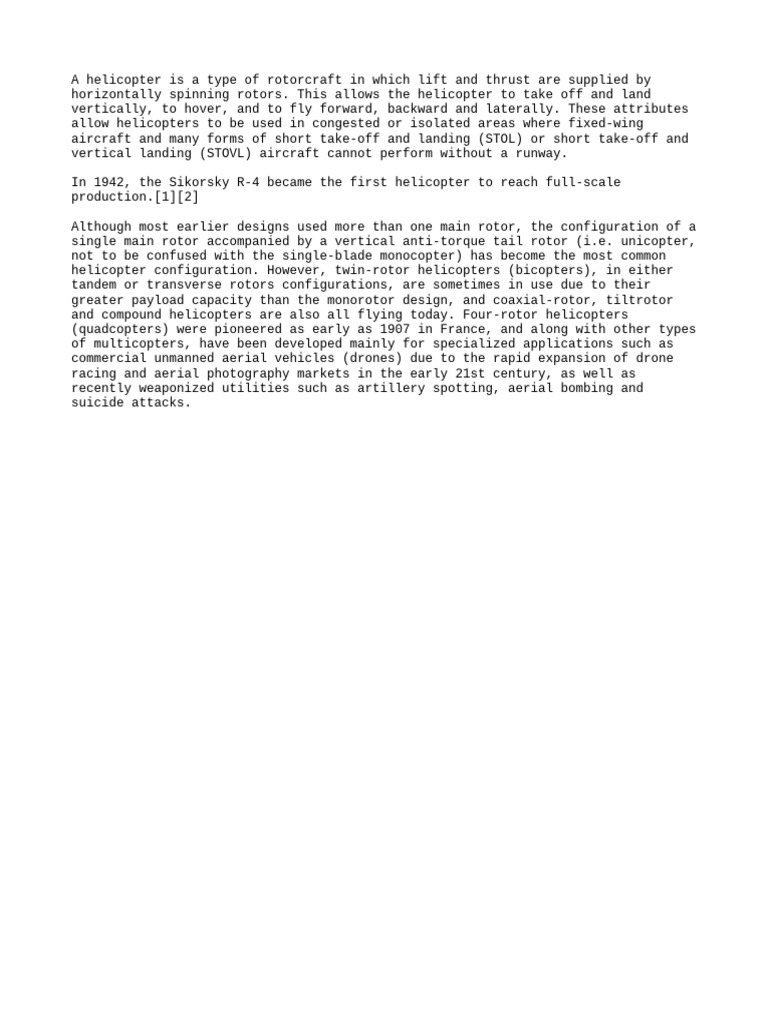 Helicopter | PDF