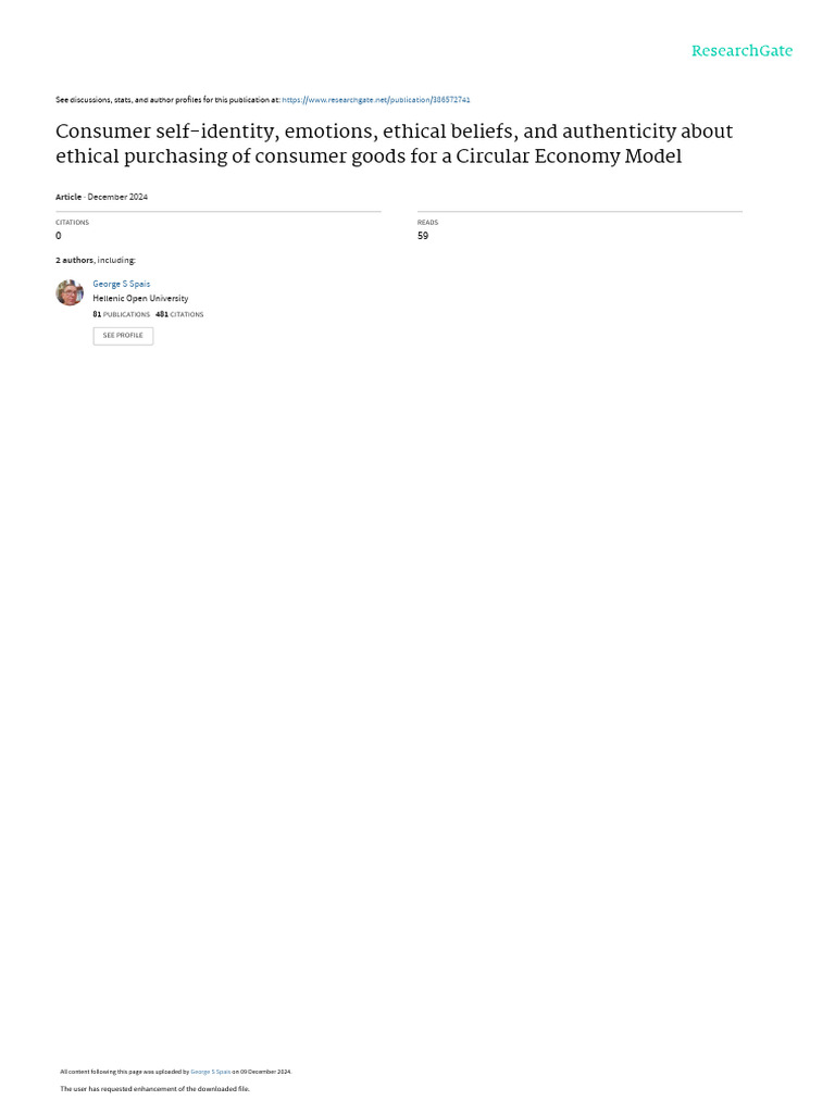 Consumer Self Identity Emotions Ethical Beliefs and Authenticity About ...