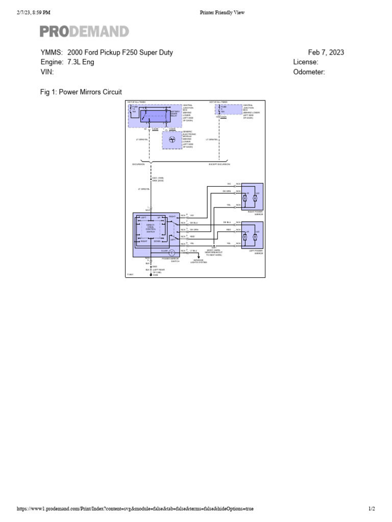 Power Mirrors Circuit | PDF | Off Road Vehicles | Automotive Technologies