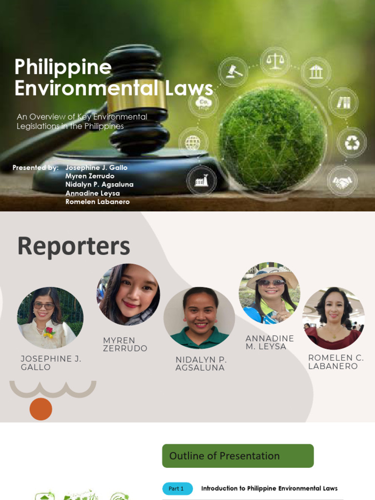 Overview of Philippine Environmental Laws | PDF | Environmental Law ...