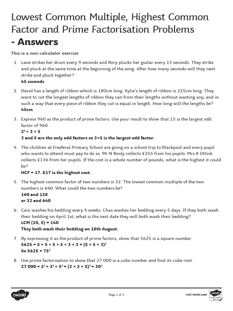 Math Problem Solutions for Students | PDF | Elementary Mathematics ...