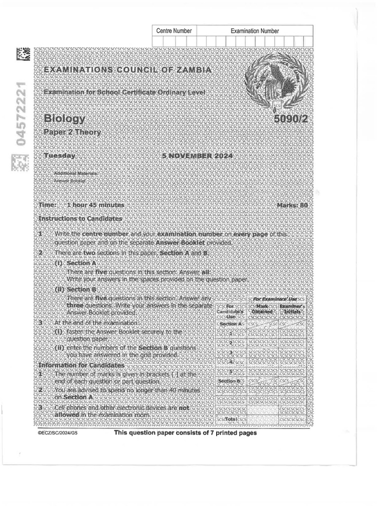 Biology P2 G12 2024 | PDF