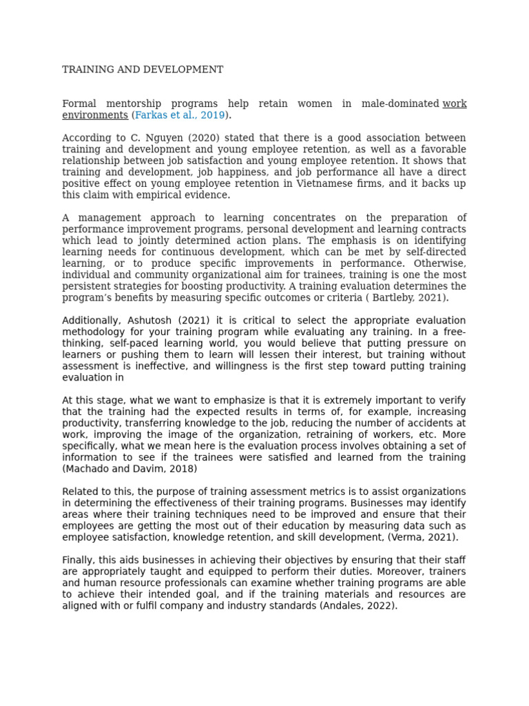 Enhancing Employee Retention Through Training | PDF | Employee ...