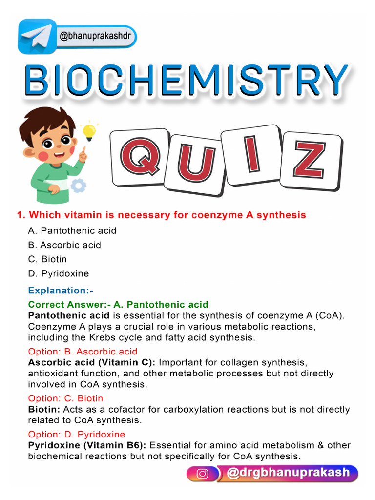 Quiz Exp. Biochemistry | PDF