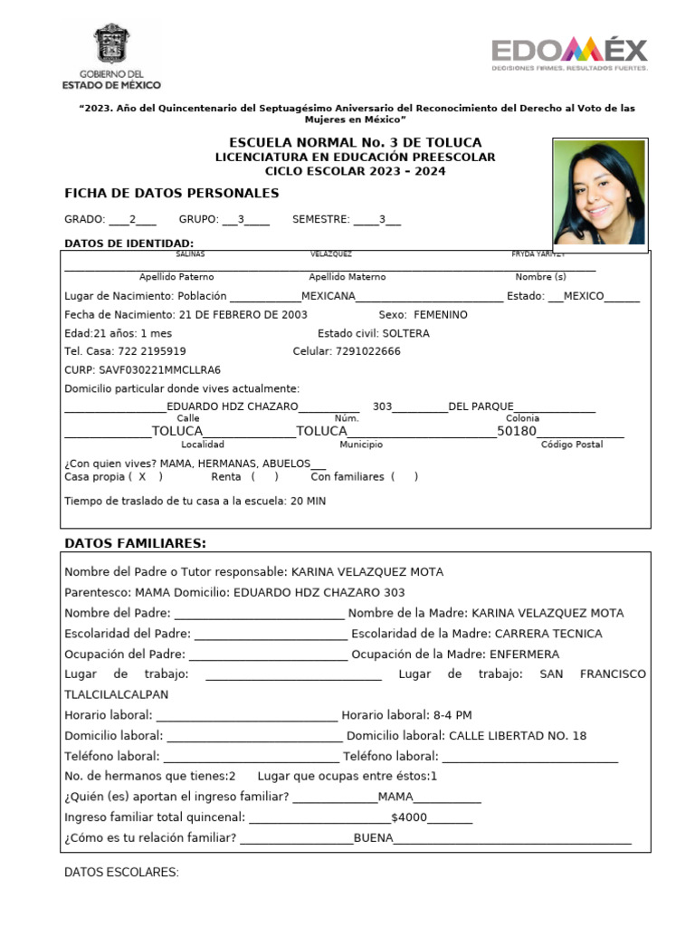 Ficha de Datos | PDF