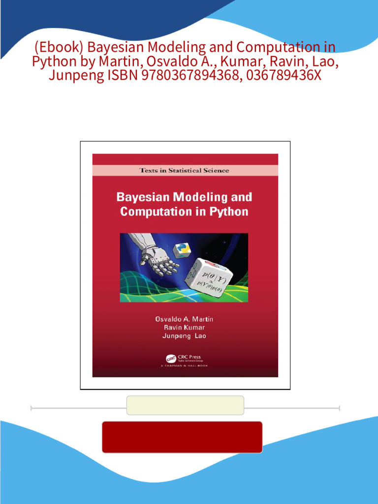 Immediate Download Ebook Bayesian Modeling And Computation In Python 5381