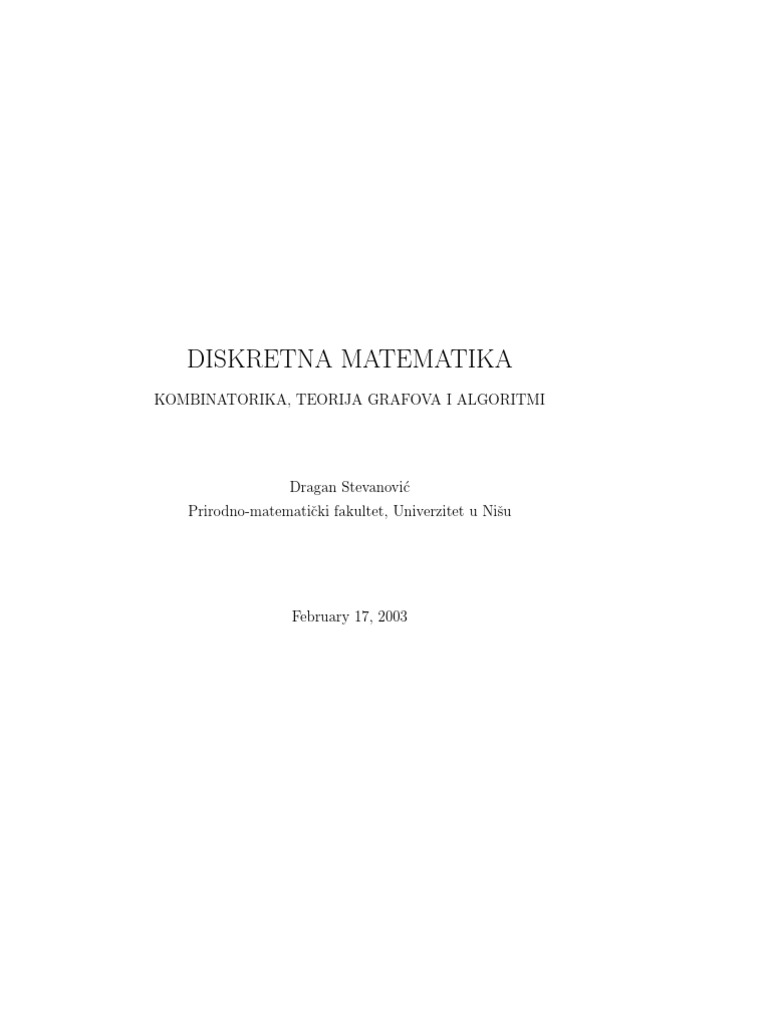Diskretna Matematika - PMF | PDF