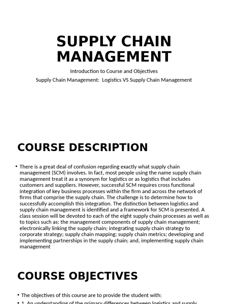 Understanding Supply Chain Management | PDF | Logistics | Supply Chain