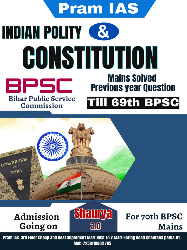 Pram IAS PYQ - Indian Polity and Constitution | PDF | Constitution | Democracy