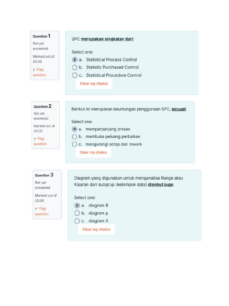 Kuis Sesi 5 Six Sigma | PDF