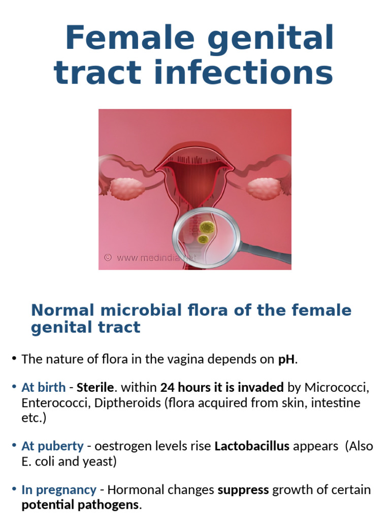 Female Genital Infections Overview | PDF | Candidiasis | Miscarriage