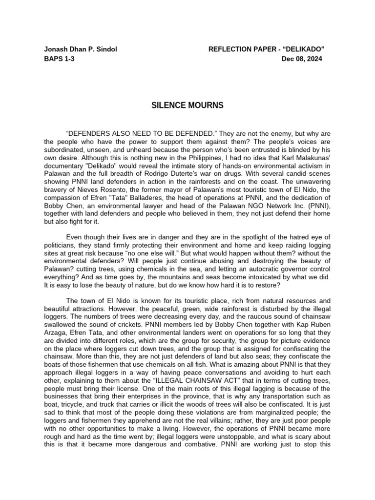 REFLECTION PAPER | PDF