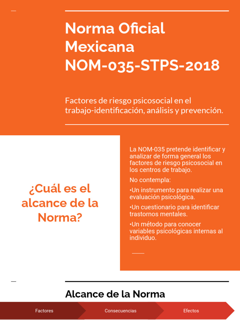 Nom 035 | PDF | Trastorno mental | Estrés (biología)