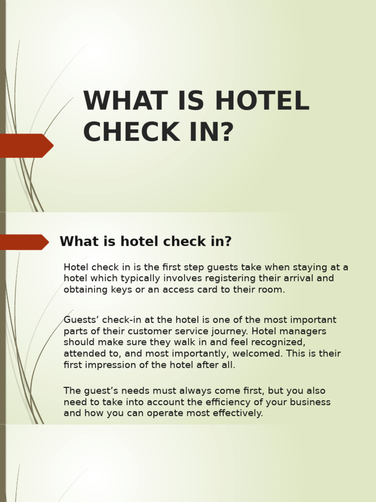 What Is Hotel Check in | PDF | Credit Card