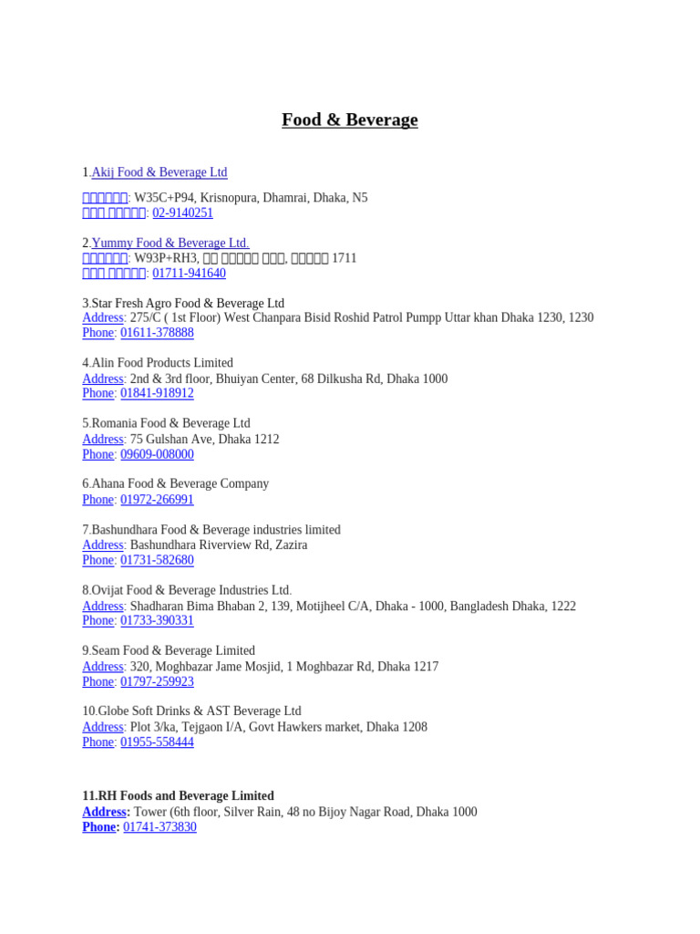 Food & Beverage | PDF