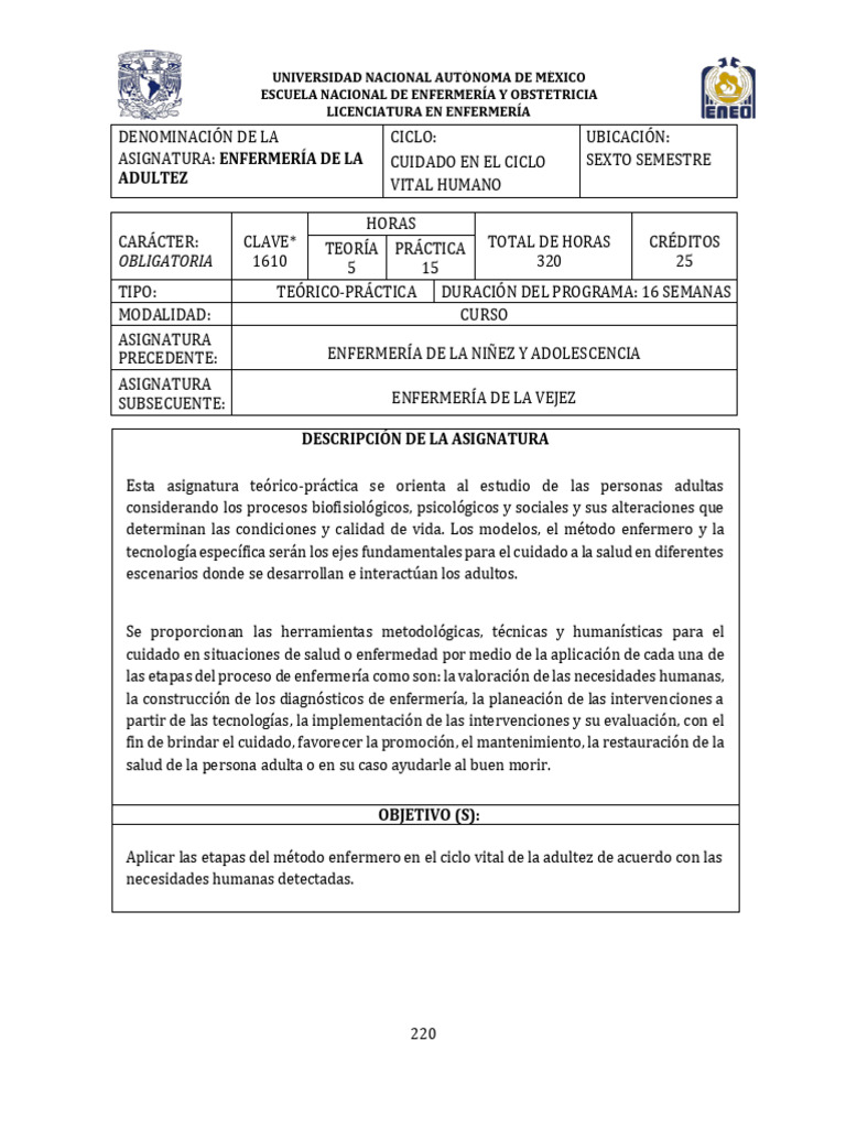 Plan Estudios Enfermería 226 261 | PDF | Enfermería | Evaluación