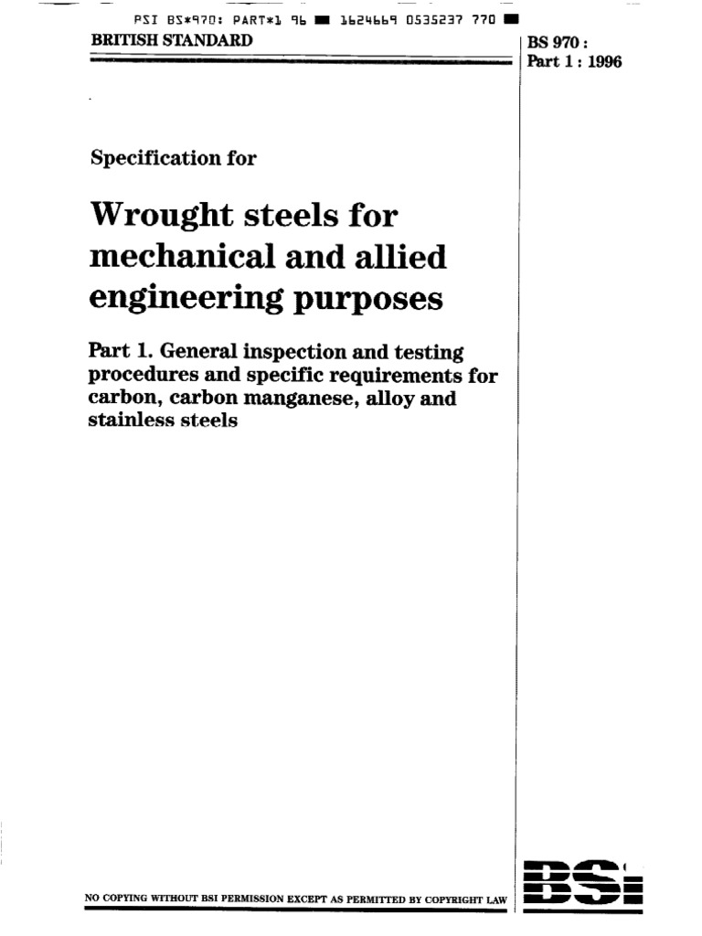 BS 970 | PDF | Home & Garden