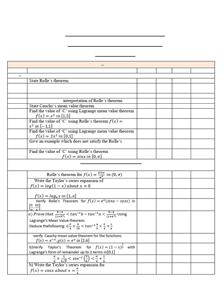 LA&C UNIt-3,4,5 QUESTION BANK AR24 | PDF | Analysis | Mathematical Concepts