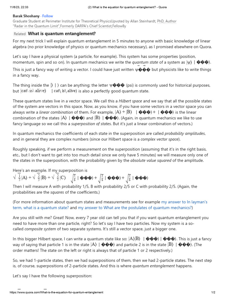 Quantum Entanglement Explained | PDF | Quantum Mechanics | Quantum ...