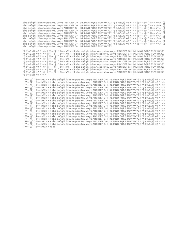 abc def ghi jkl mno pqrs tuv wxyz ABC DEF GHI JKL MNO PQRS TUV WXYZ | PDF