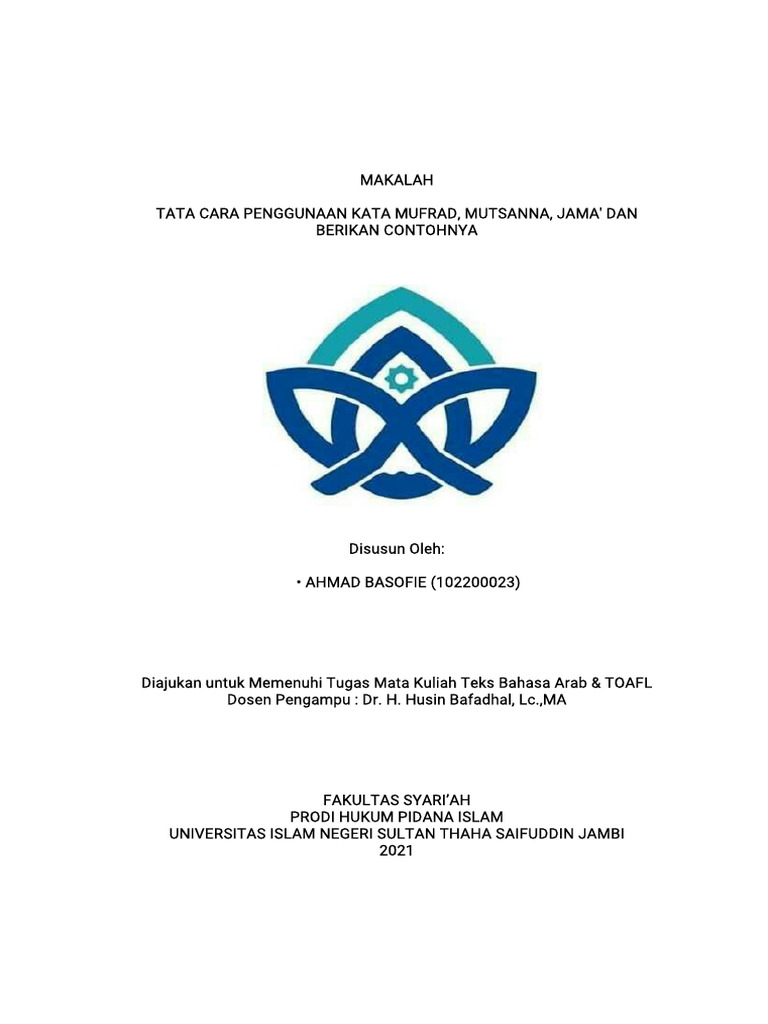 Panduan Kata Benda Mufrad dan Jama' | PDF