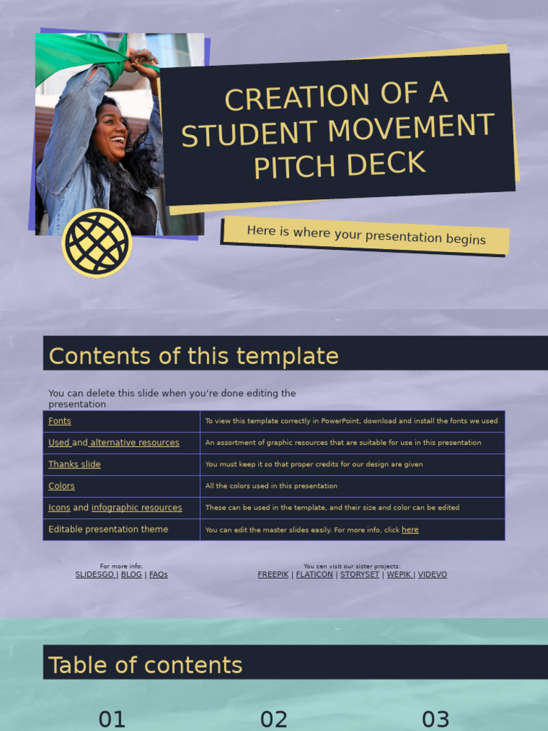 Creation of A Student Movement Pitch Deck by Slidesgo | PDF | Computing