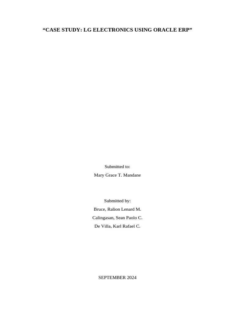CASE-STUDY-LG-ORACLE | PDF | Cloud Computing | Enterprise Resource Planning