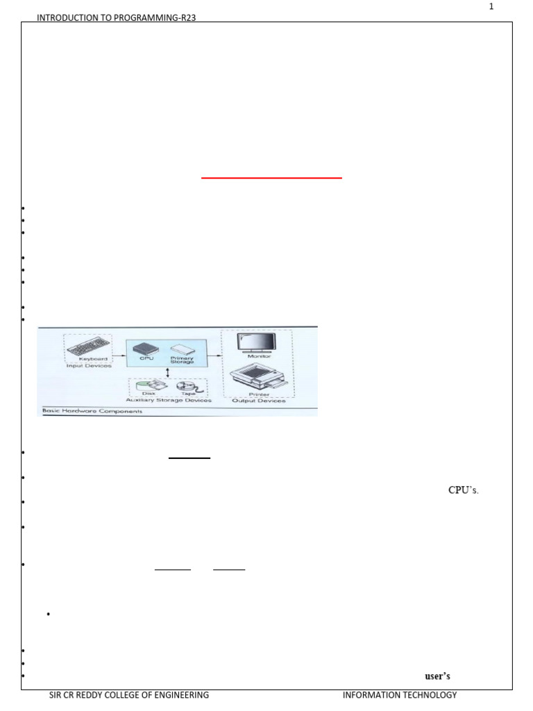 U-1 | PDF | Integer (Computer Science) | Computer Data Storage