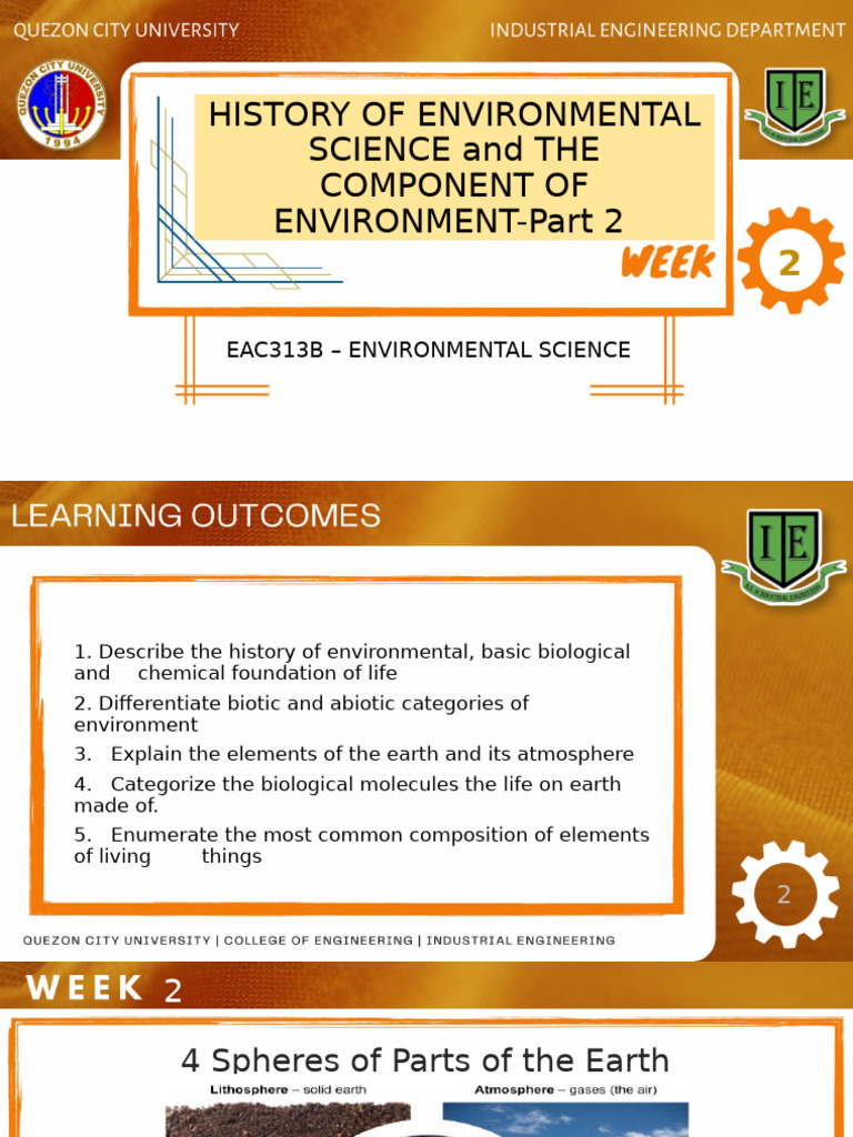 Week 2 The Components of Environment | PDF | Earth Sciences | Natural ...