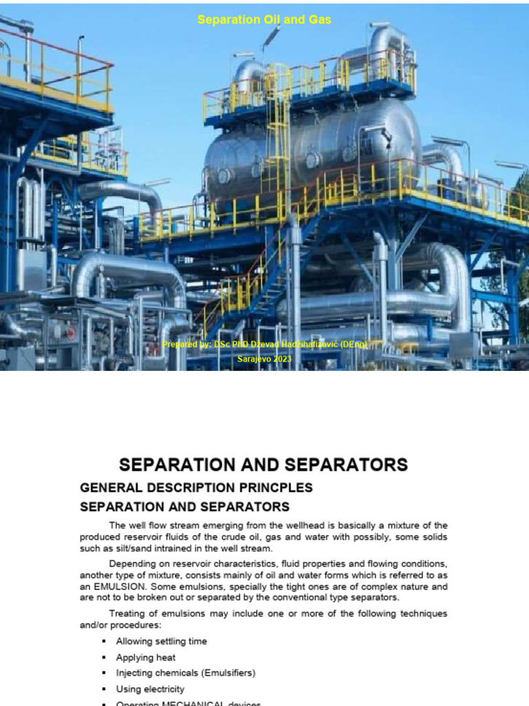 Separation Oil and Gas | PDF | Liquids | Phase (Matter)