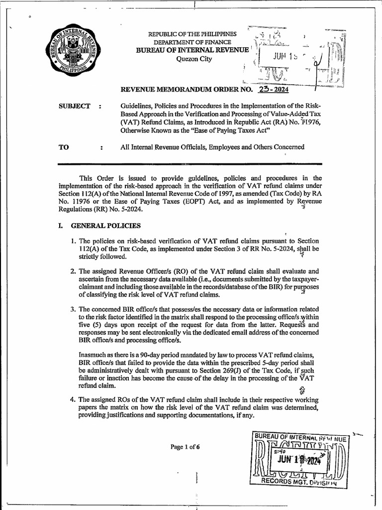 RMO No. 23-2024 | PDF