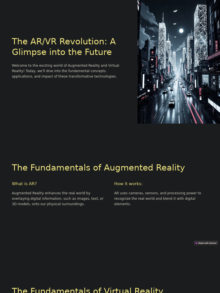 The ARVR Revolution A Glimpse Into The Future | PDF | Augmented Reality | Virtual Reality