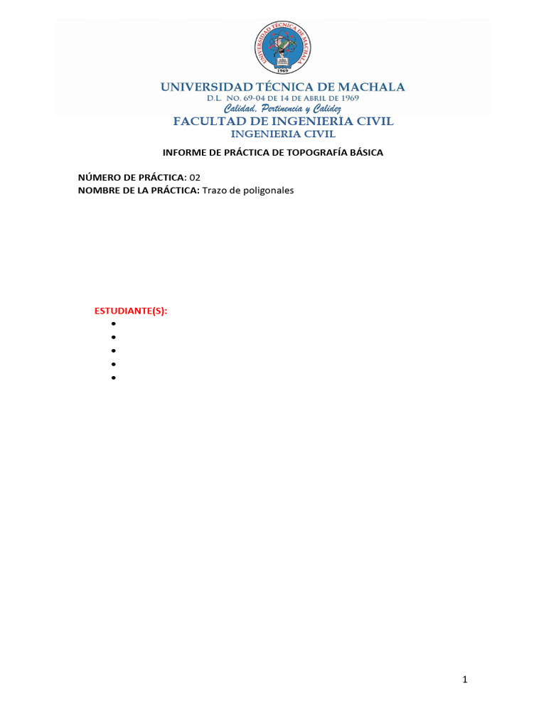Practica de Campo 2 (Bernal Y.) | PDF | Ingeniería | Ciencias fisicas
