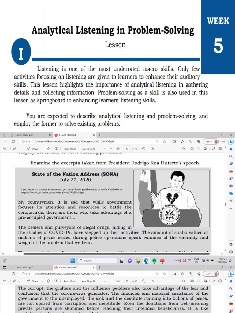 ENG10 Q1 Lesson 5 | PDF