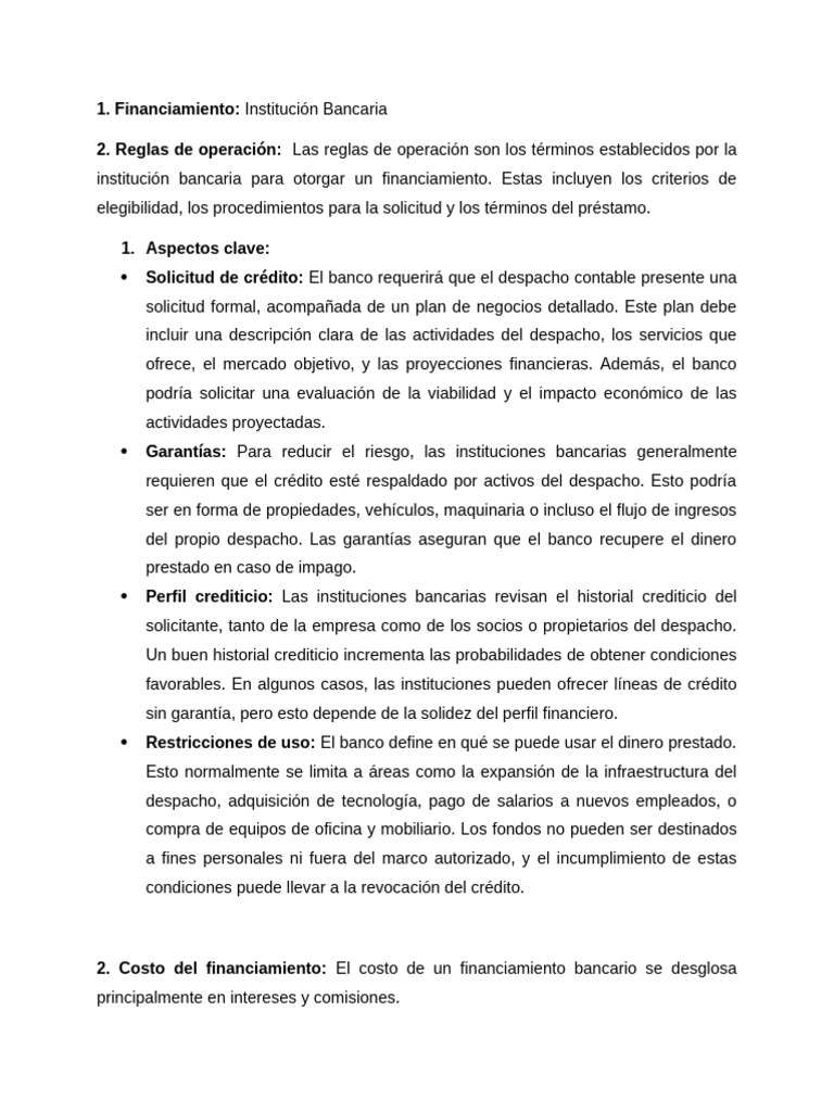 Financiamiento | PDF | Bancos | Auditoría
