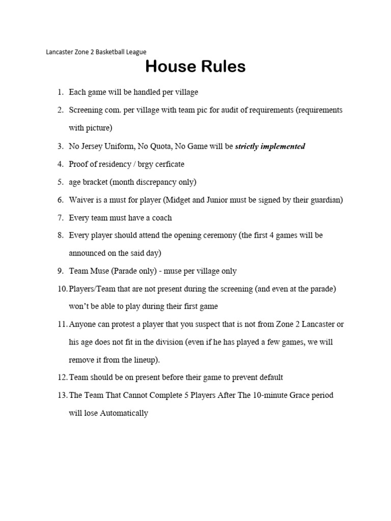 Lancaster Zone 2 Basketball League | PDF | Sports | Team Sports