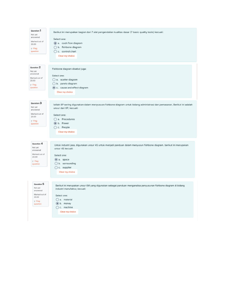 Kuis Sesi 7 Six Sigma | PDF