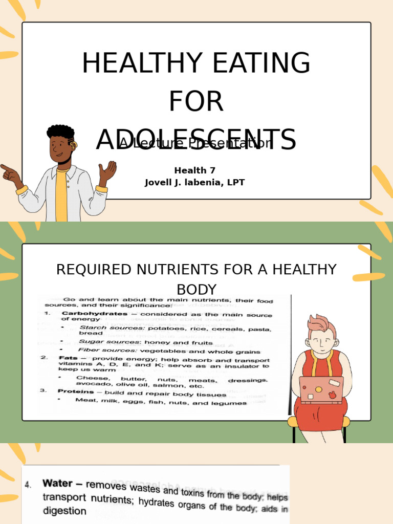 Healthy Eating For Adolescents | PDF | Nutrients | Food Web