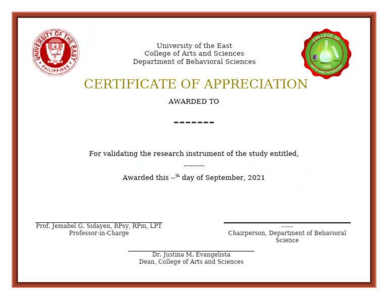 Certificate For Validator | PDF