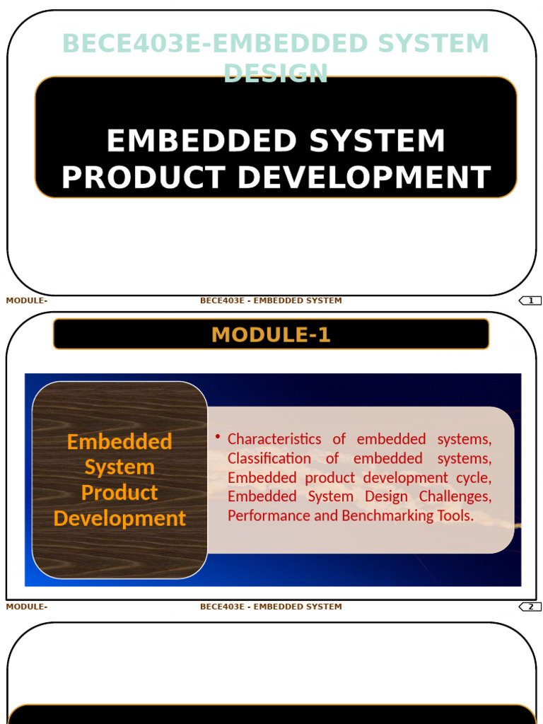 ESD MODULE-1 (1) | PDF | Embedded System | Software Release Life Cycle