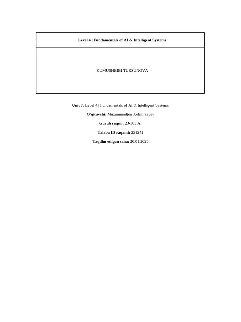 Tursunova Kumushbibi AI Final | PDF | Regression Analysis | Mean Squared Error