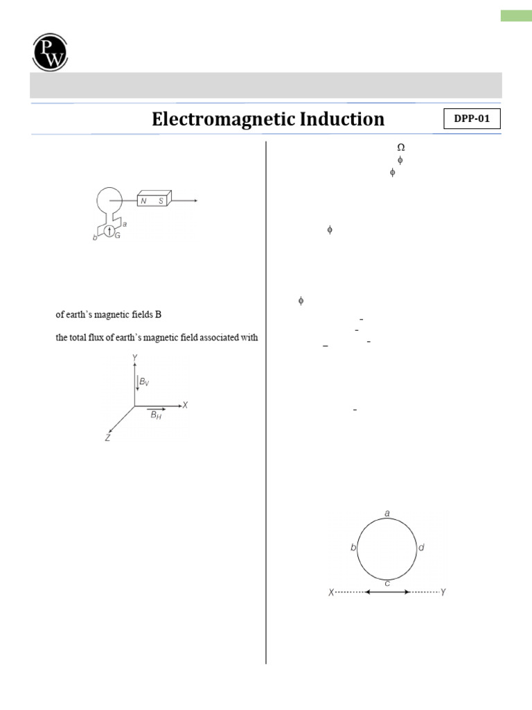 KCET 2024 Electromagnetism Crash Course | PDF | Inductor | Inductance