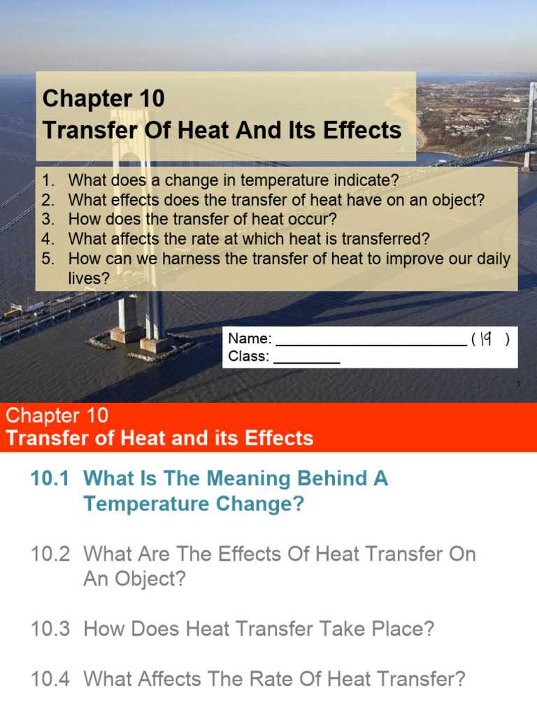 2023 2E2NA Sci - C10 Student | PDF | Heat Transfer | Thermal Expansion