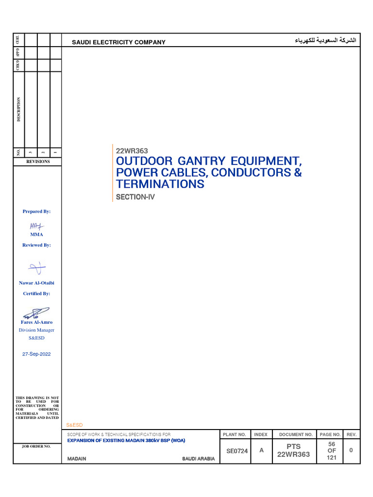 Section-IV- Outdoor gantry & equip | PDF | Electrical Conductor ...