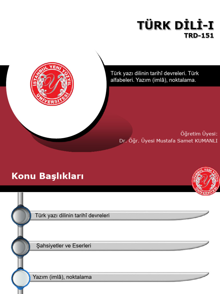 Türk Dili-I 5. Ders | PDF