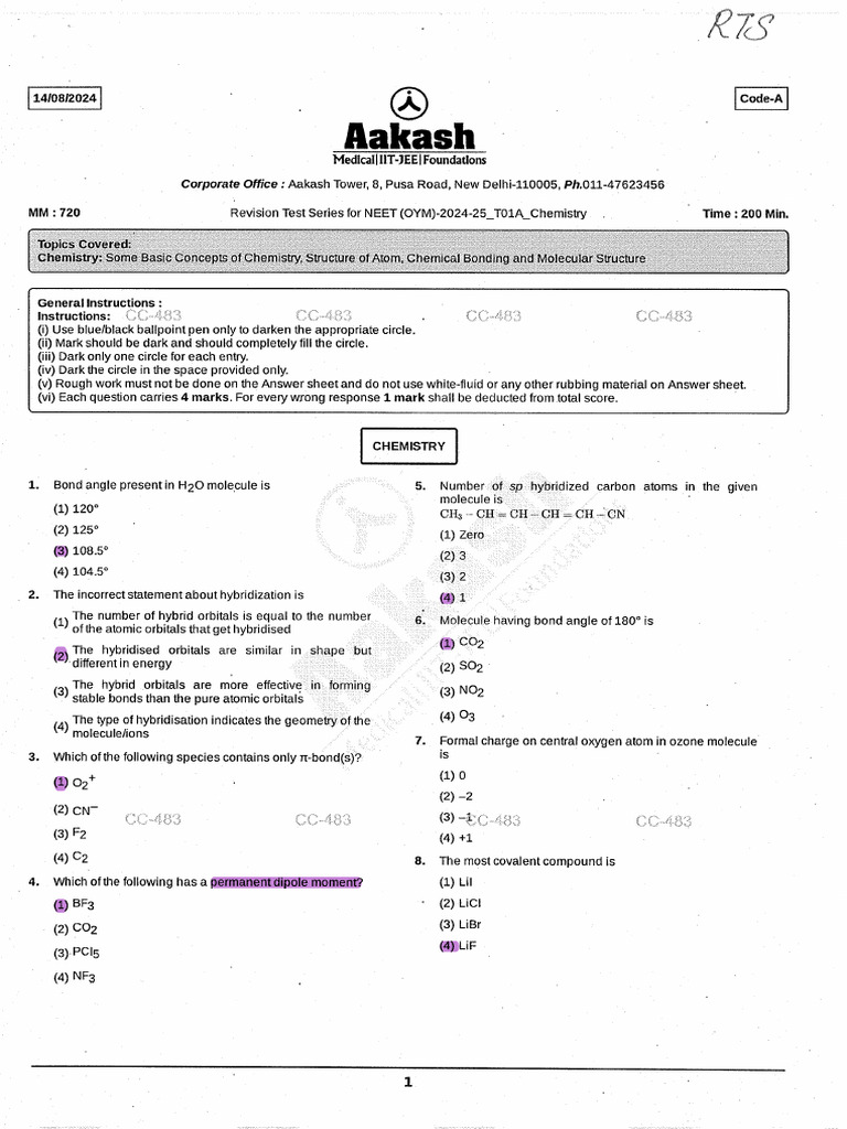 RTS-01_Chemistry | PDF
