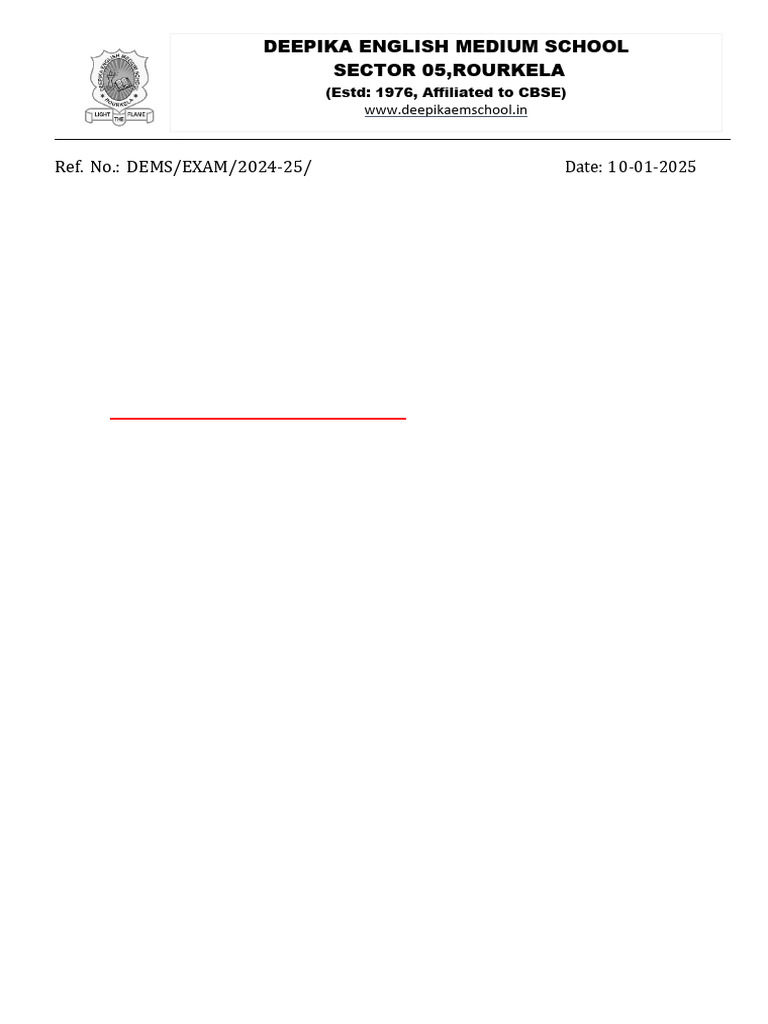10-01-2024 - Xii-Pre-Board-Ii Revised Notice For Parents Change in Timing Regard | PDF