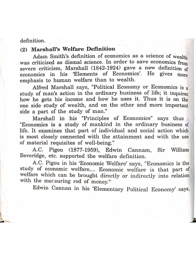 Marshall's Definition | PDF