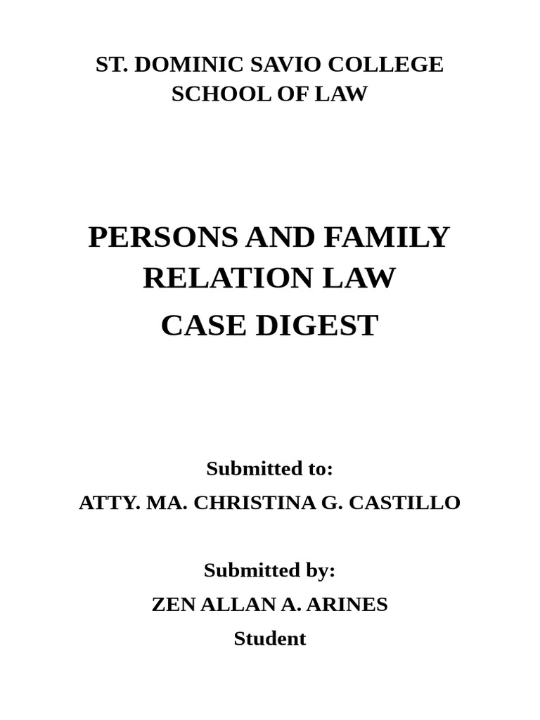 Pfr - Case Digest | PDF | Annulment | Divorce