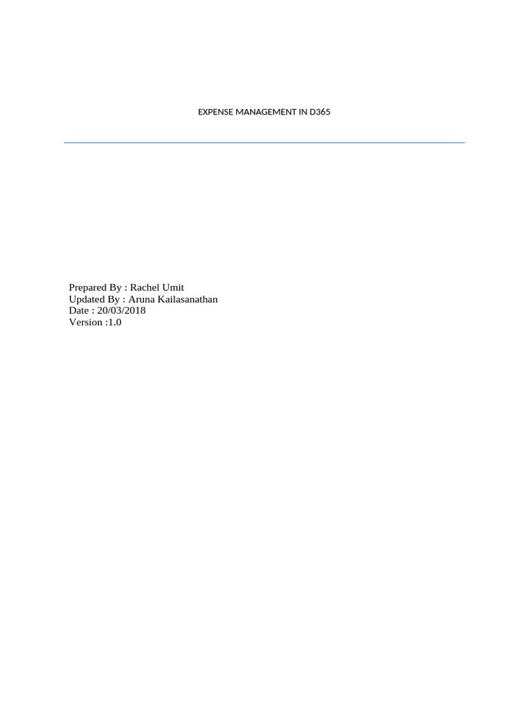 D365 Expense Management Overview | PDF | Credit Card | Expense